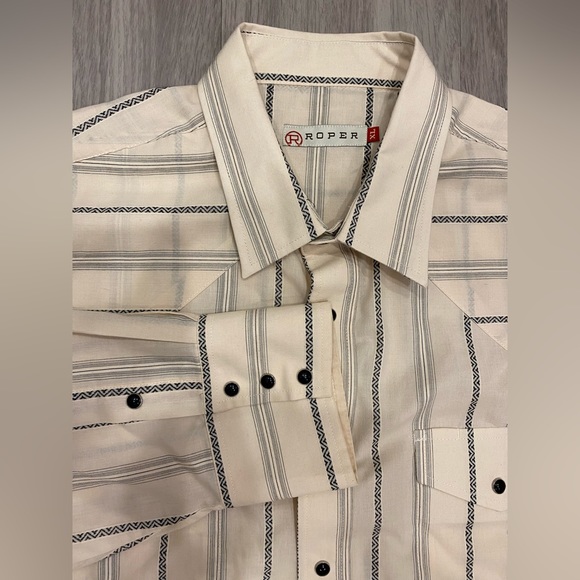 Roper | Shirts | Vintage Roper Western Shirt Pearl Snap Long Sleeve ...